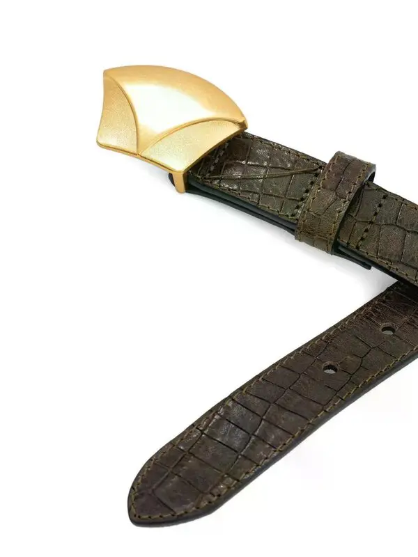 SESSUN Croc-embossed Buckle Belt