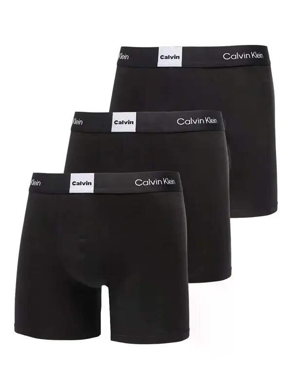 Calvin Klein Logo-waistband Boxers - Black