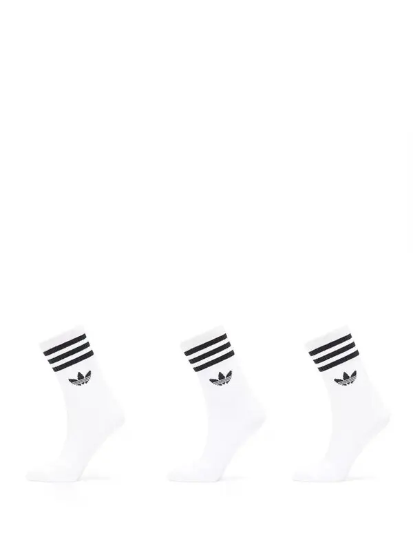 Adidas Stripes Logo Socks - White