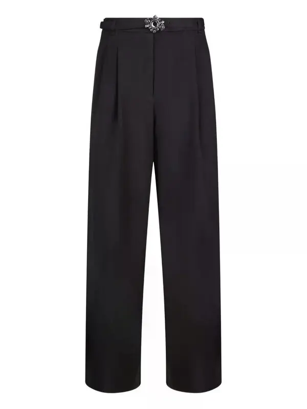 Liu Jo Wide Leg Jewel-buckle Trousers