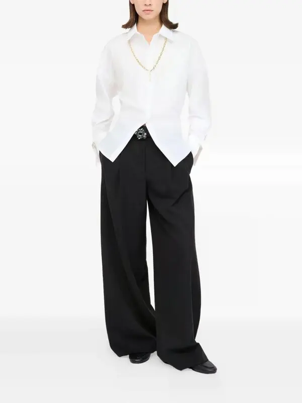 Liu Jo Wide Leg Jewel-buckle Trousers