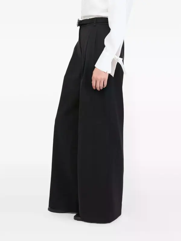 Liu Jo Wide Leg Jewel-buckle Trousers