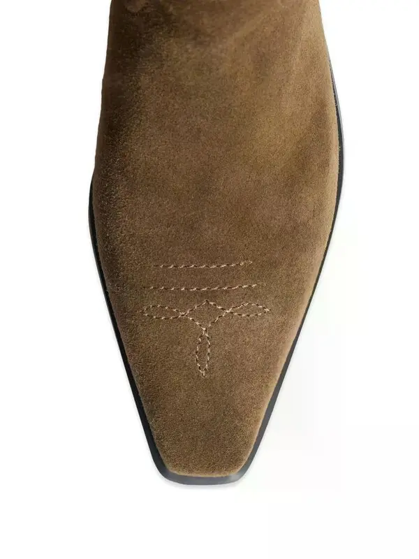 12 STOREEZ 40mm Suede Western Boots