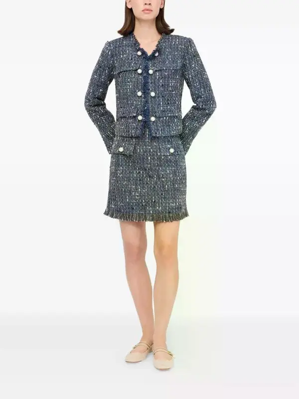 Liu Jo Frayed Bouclé Jacket