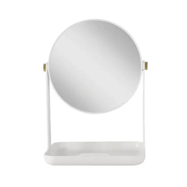 ZADRO Makeup Mirror With 5x/1x Magnification, Tray & Phone Holder - White