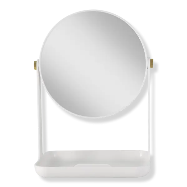 ZADRO Makeup Mirror With 5x/1x Magnification, Tray & Phone Holder - White
