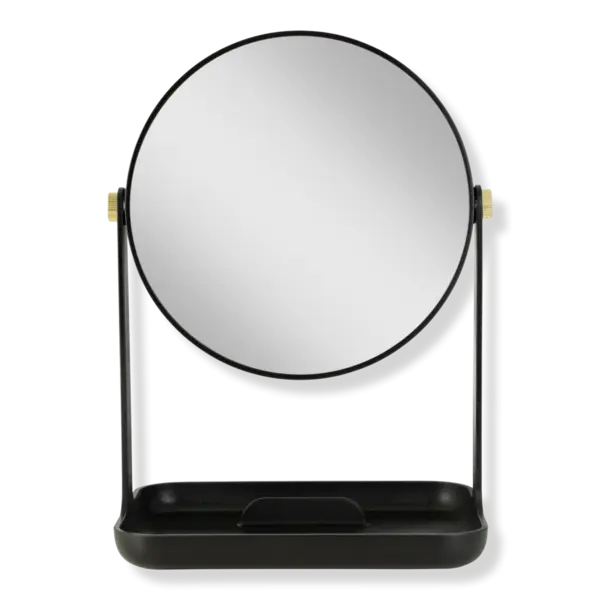 ZADRO Makeup Mirror With 5x/1x Magnification, Tray & Phone Holder - Black
