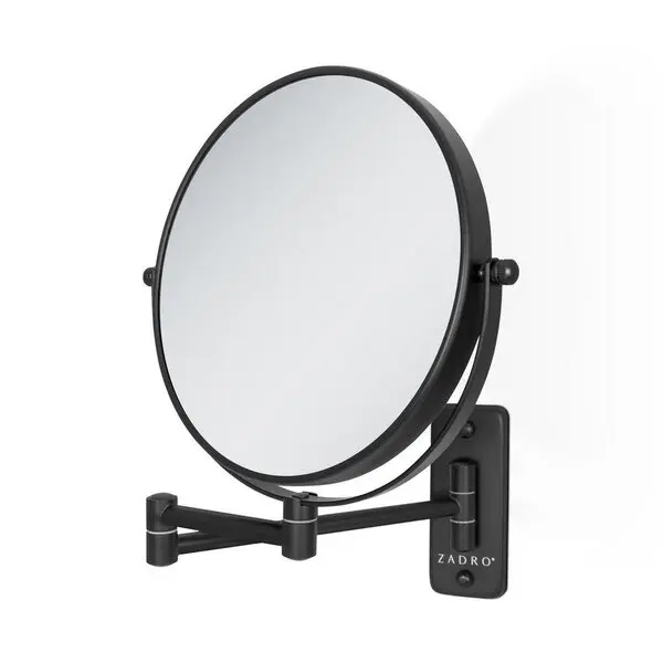 ZADRO Wall Mounted Makeup Mirror With 8x/1x Magnification - Black