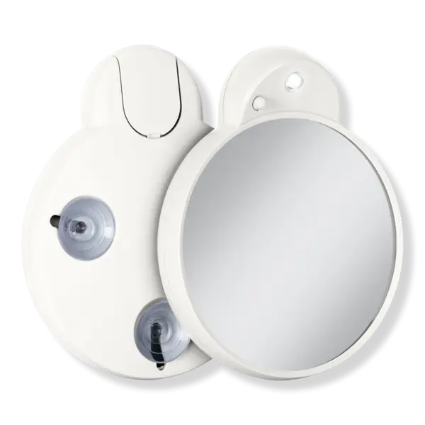 ZADRO Led Lighted Compact Mirror With 10x, Suction Cups - White