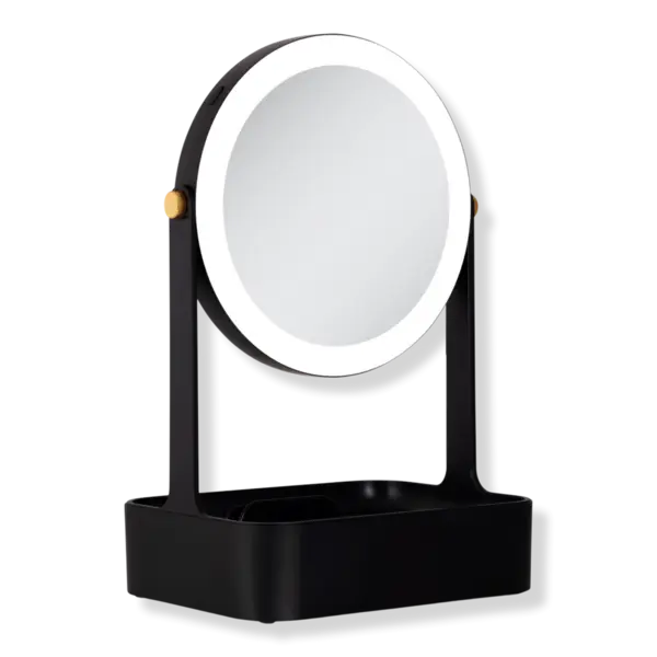 ZADRO Led Lighted Makeup Mirror With 5x/1x, Storage Drawer & Tray - Black
