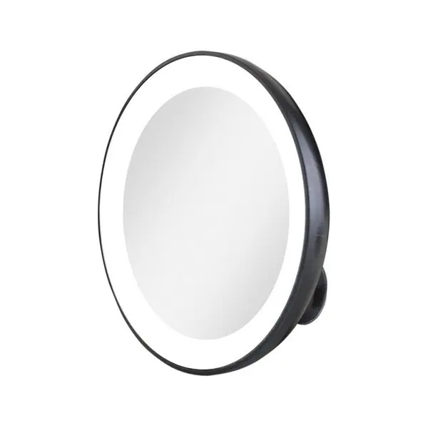 ZADRO Led Ring Lighted Compact Mirror With 15x, Suction Cups - Black