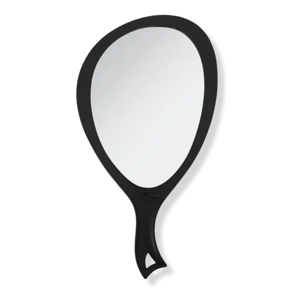 ZADRO Large Teardrop Handheld Mirror With Curved Handle - Black