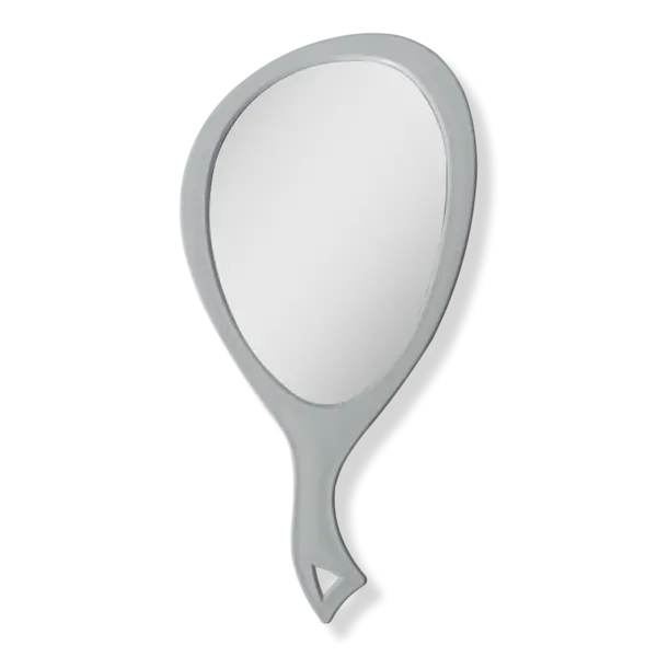 ZADRO Medium Teardrop Handheld Mirror With Curved Handle - Pebble Gray