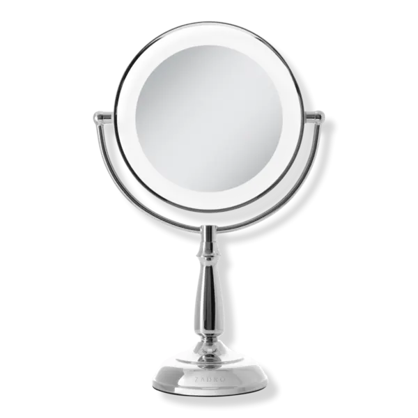 ZADRO Classic Lighted Makeup Mirror With 10x/1x, Touch Control - Chrome