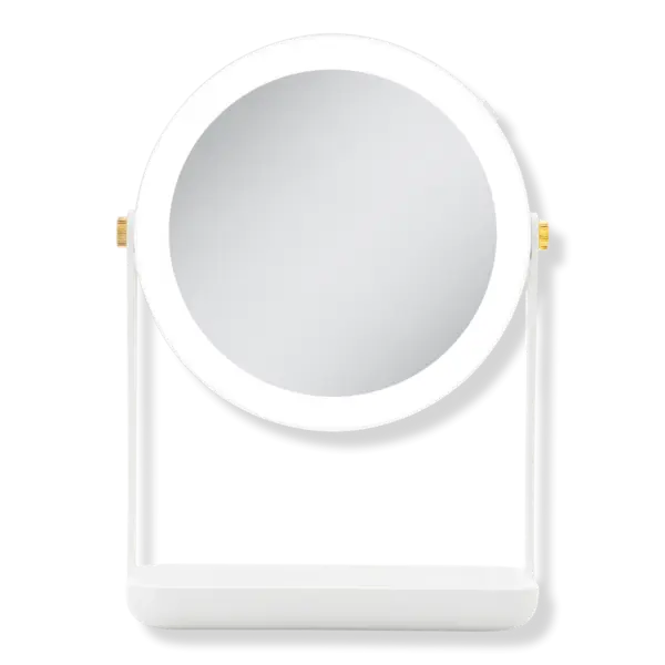 ZADRO Led Lighted Makeup Mirror With 5x/1x, Tray & Phone Holder - White