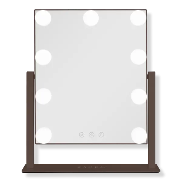 ZADRO Hollywood Led Vertical Countertop Makeup Mirror - Chocolate