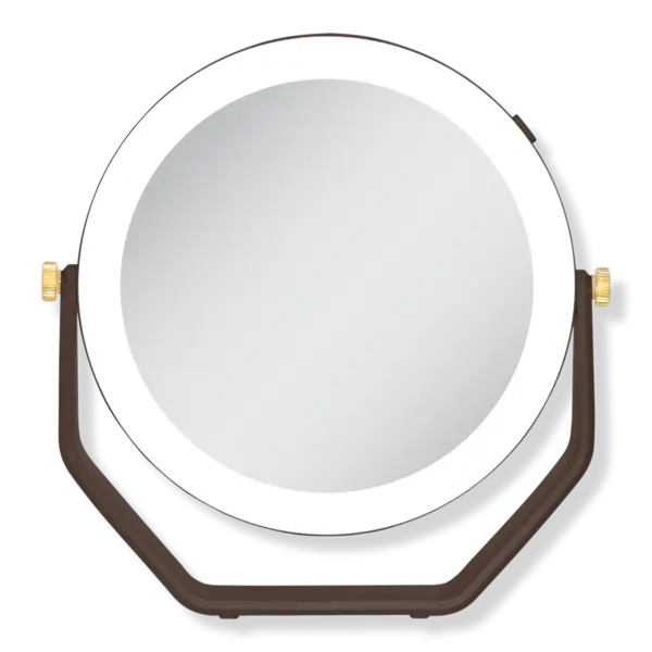 ZADRO Led Lighted Makeup Mirror With 5x/1x Magnifications - Chocolate