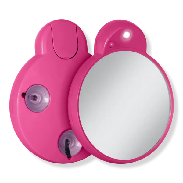 ZADRO Led Lighted Compact Mirror With 10x, Suction Cups - Pink