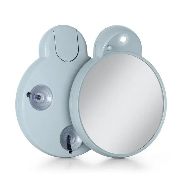 ZADRO Led Lighted Compact Mirror With 10x, Suction Cups - French Blue