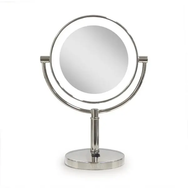 ZADRO Laguna, Led Lighted Makeup Mirror With 10x/1x - Polished Nickel