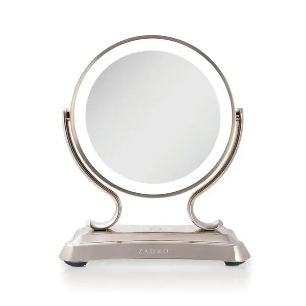 ZADRO Glamour Led Lighted Makeup Mirror With 5x/1x Magnification - Satin Nickel