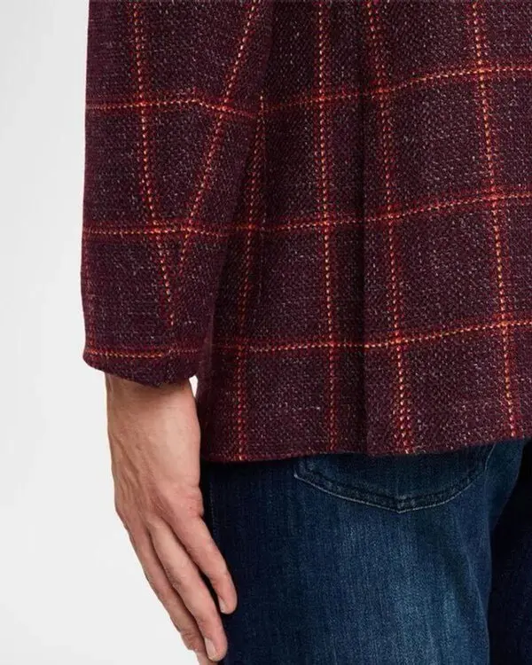 Kiton Cashmere-blend Windowpane Sport Coat