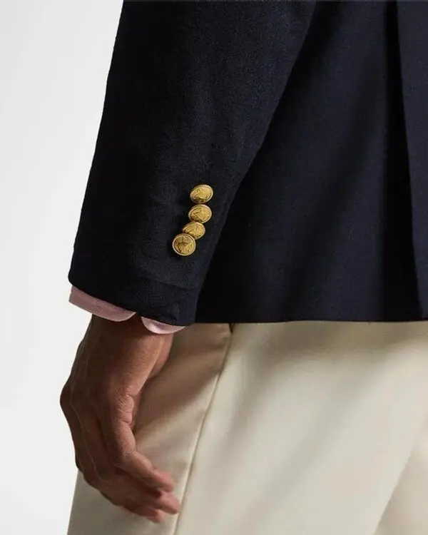 Polo Ralph Lauren Doeskin Double-breasted Blazer - Navy