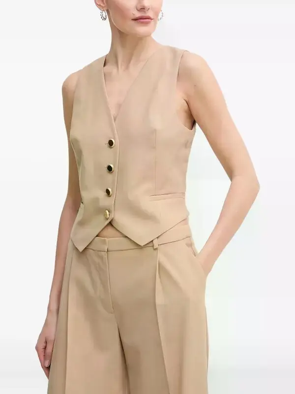 Guess Buttoned Sleeveless Waistcoat