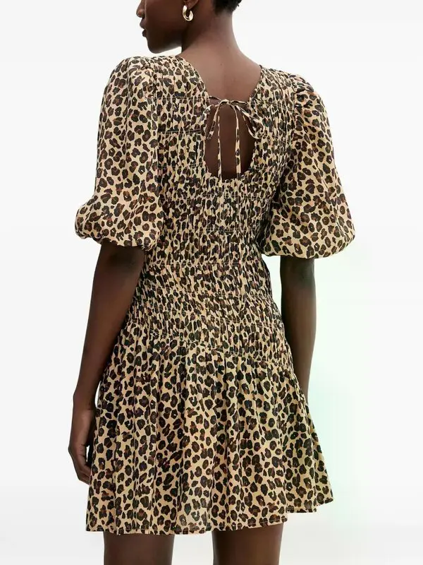 NEVER FULLY DRESSED Animal-print Mini Dress