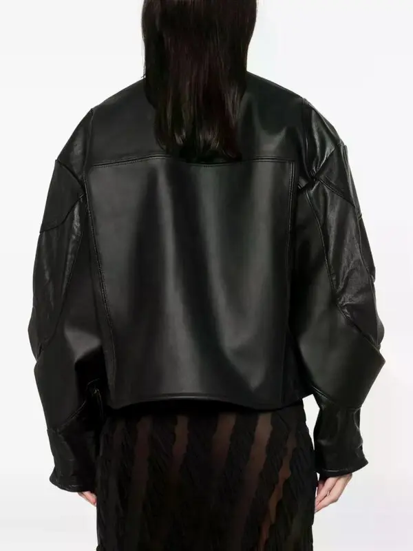 ANNI SALONEN Rose Detail Leather Jacket