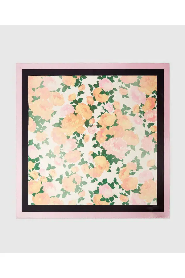 Stella McCartney Peony Print Square Scarf - Pink