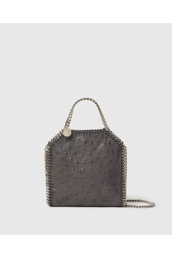 Stella McCartney Falabella Ostrich Tiny Tote Bag - Natural