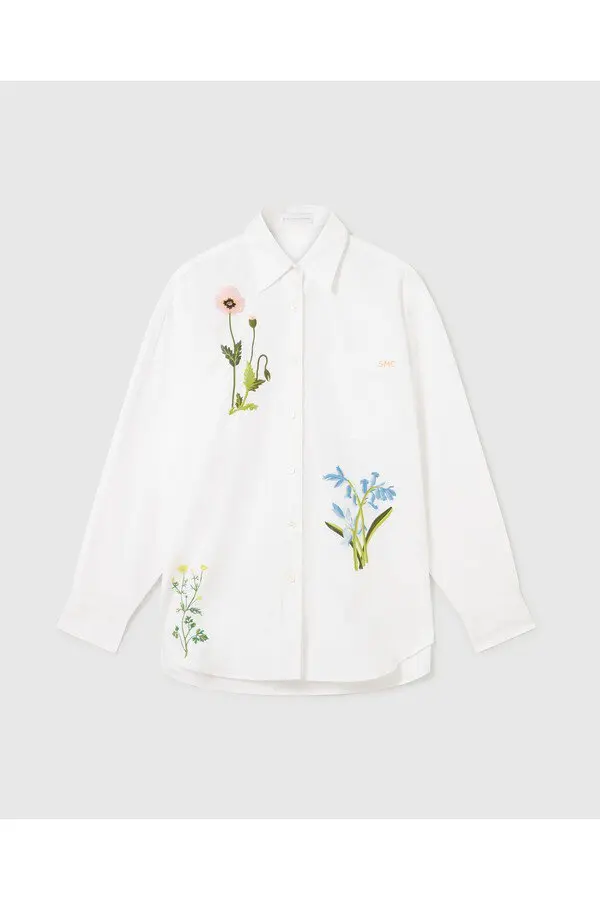 Stella McCartney Floral Embroidered Shirt - White