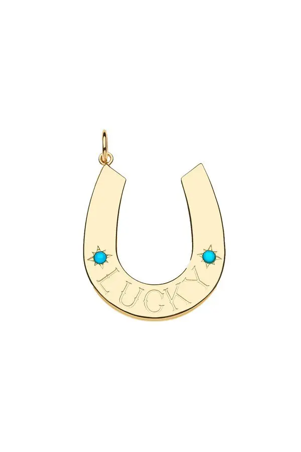 JANE WIN Jw X La Vie Jumbo Lucky Horseshoe Pendant - Gold