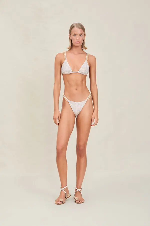 Devon Windsor Demi Triangle Bikini Top - Neutral
