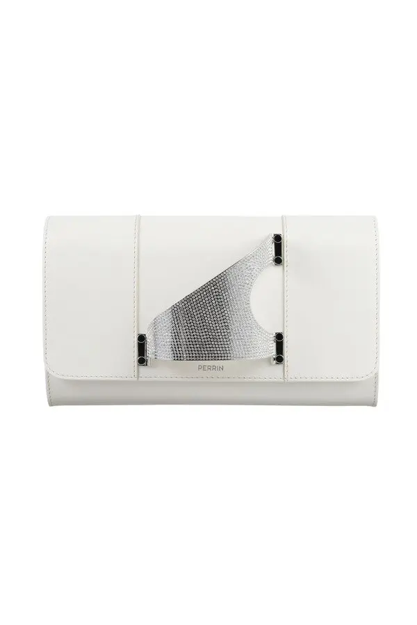 Perrin Leiffel Strass Glove Clutch - Silver