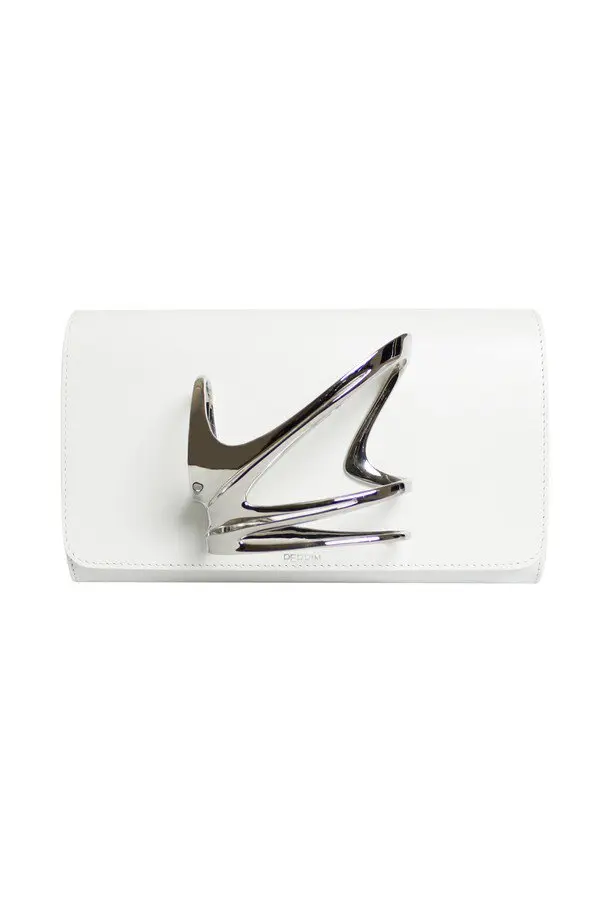 Perrin Zaha Hadid Strae Glove Clutch - White