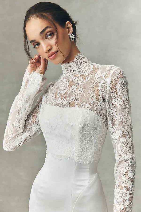 Watters Angelique Lace Topper - Ivory