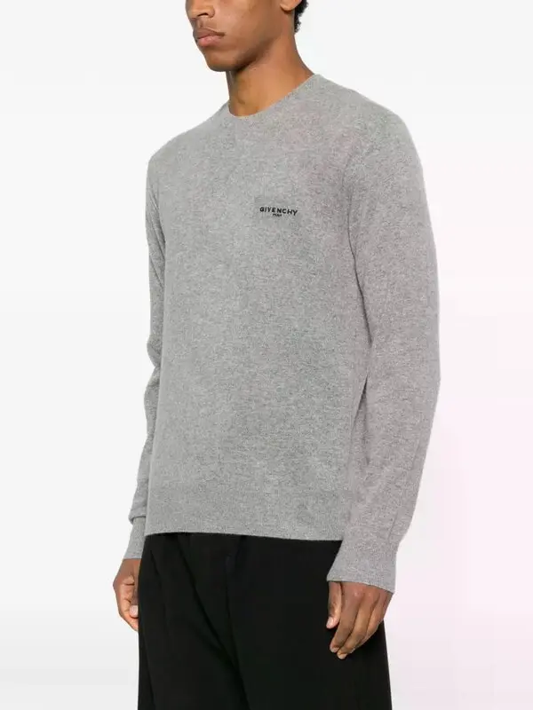Givenchy Logo Crew-neck Sweater - Grey