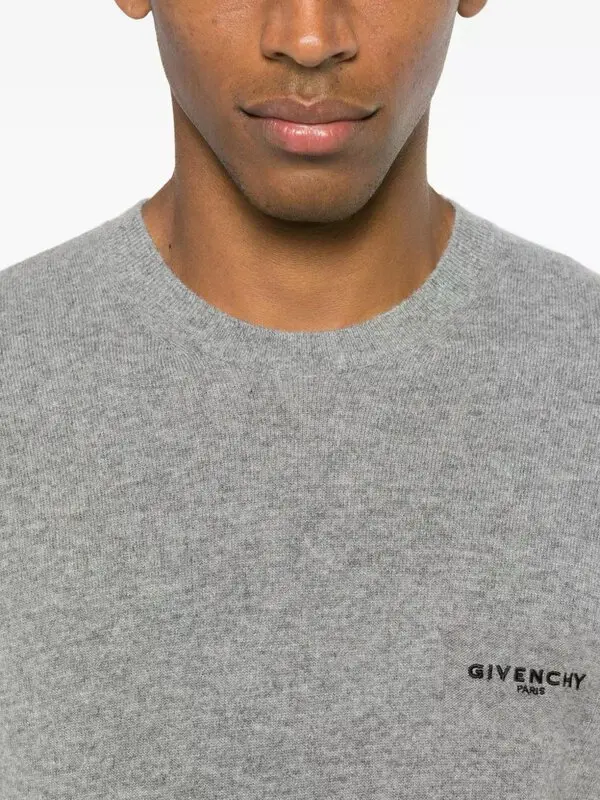 Givenchy Logo Crew-neck Sweater - Grey