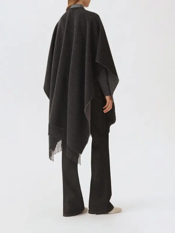 Fabiana Filippi Cape With Fringed Hem