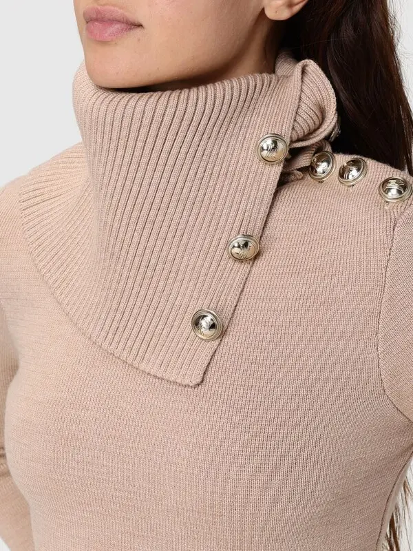 Rabanne Button Detailed Sweater - Beige