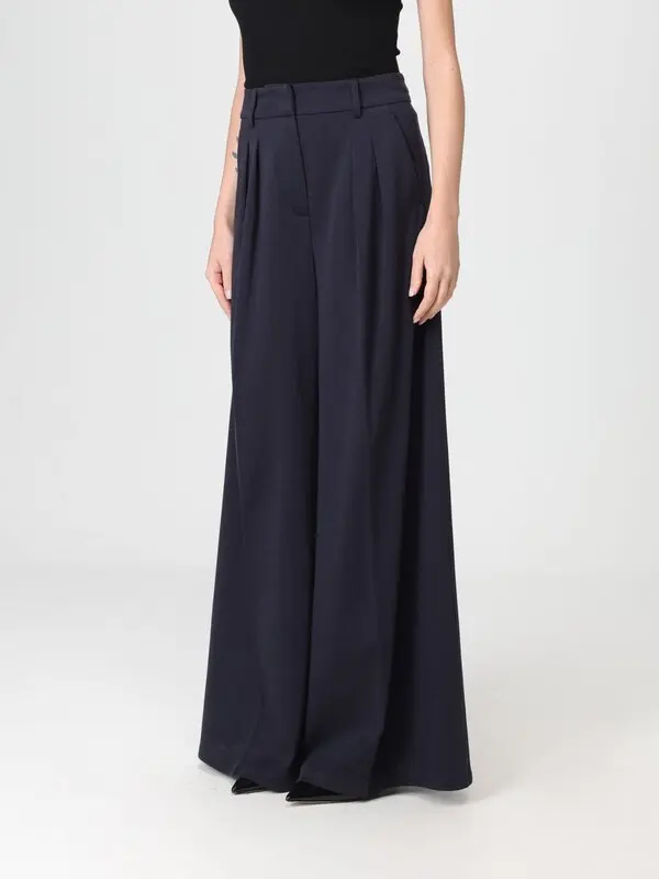 Max Mara Wide Leg Tailored Trousers - Navy