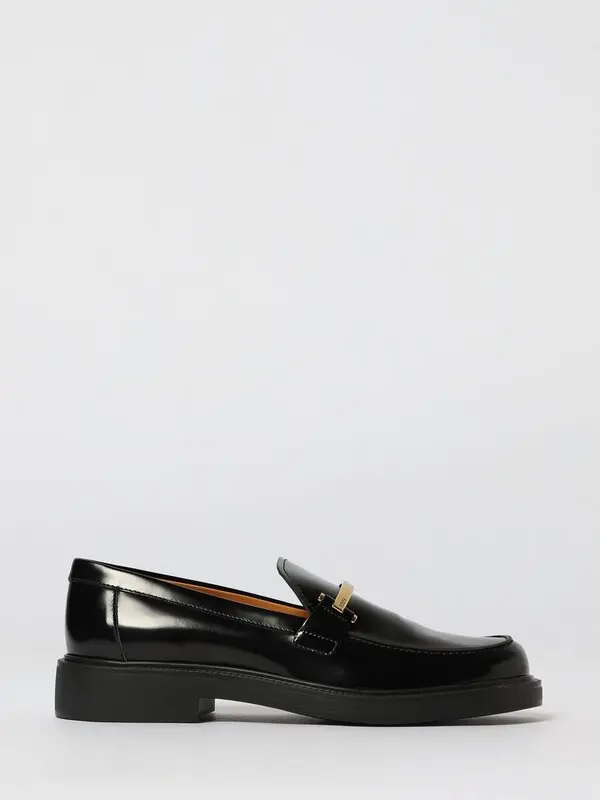 TOD'S Leather Loafers With Gold Hardware