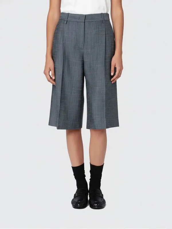JIL SANDER Tailored Pleated Shorts - Grey