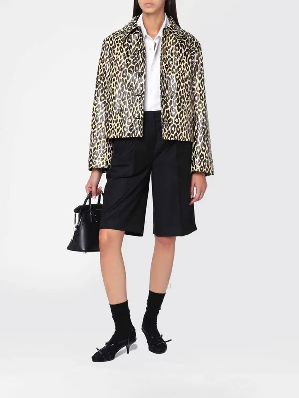 JIL SANDER Leopard Print Jacket - Beige