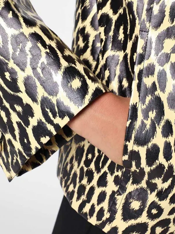 JIL SANDER Leopard Print Jacket - Beige
