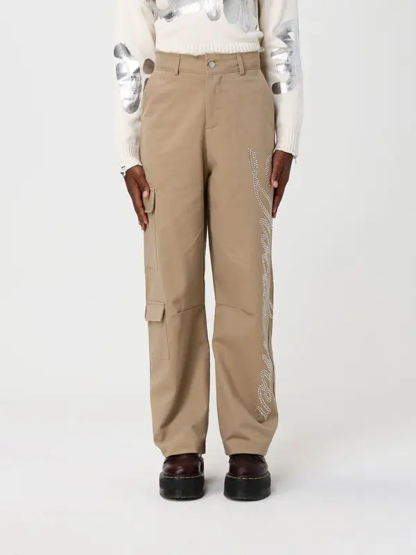 DISCLAIMER Embellished Pants - Camel