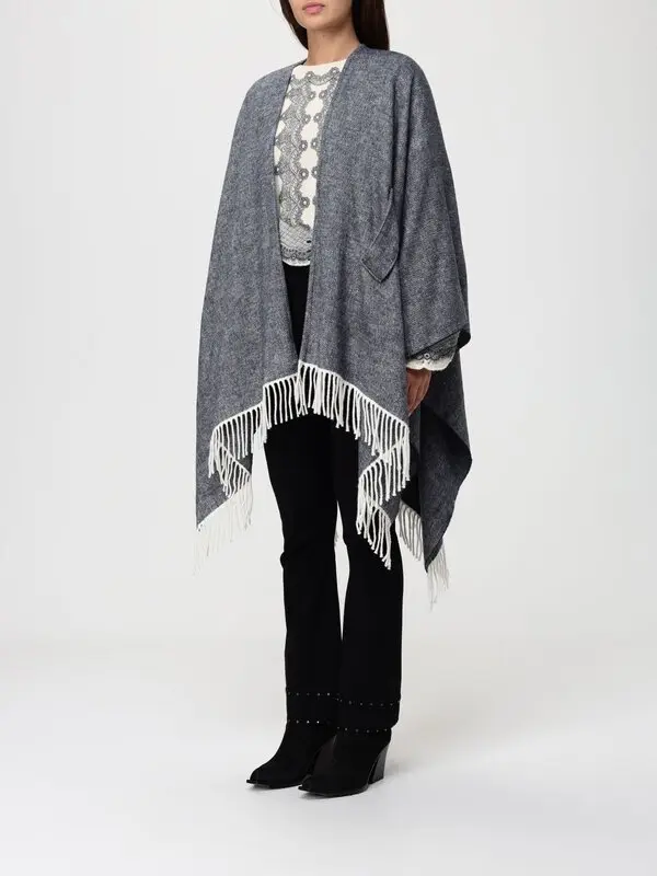 TWINSET Cape With Fringe Detailing