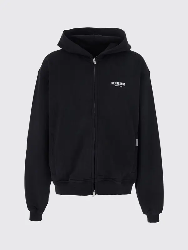 REPRESENT Zip Up Hoodie - Black